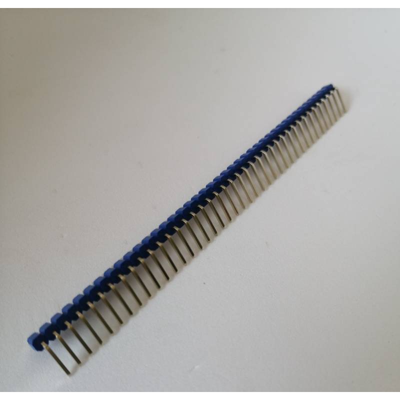 Pin Header Macho curvo 90° pack(40) azul 2.54mm