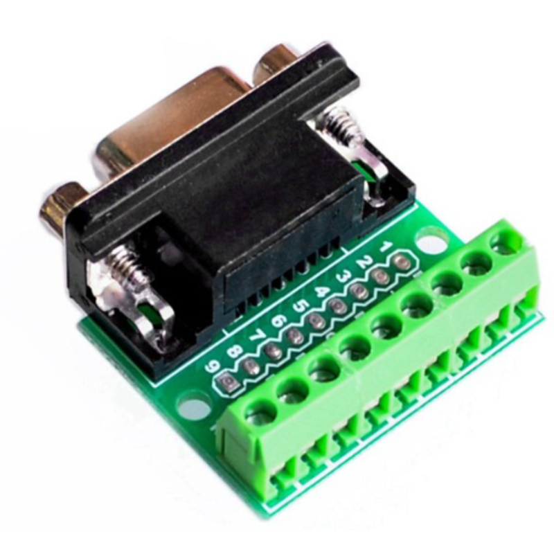 Conector DB9 Hembra conversor RS232 RS485 a bornera