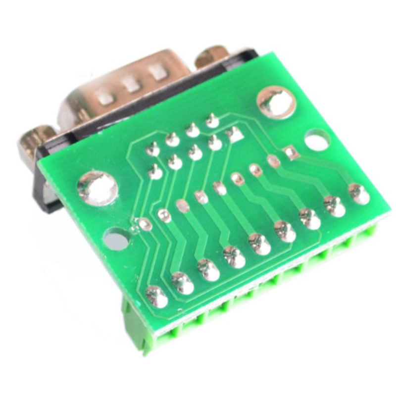 Conector DB9 Macho conversor RS232 RS485 a bornera