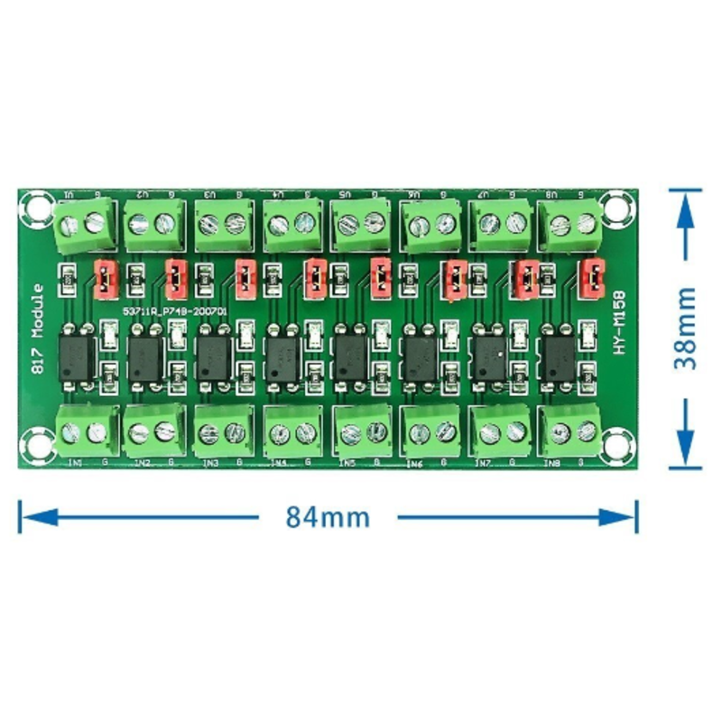 Optoacoplador de 8 canales PC817