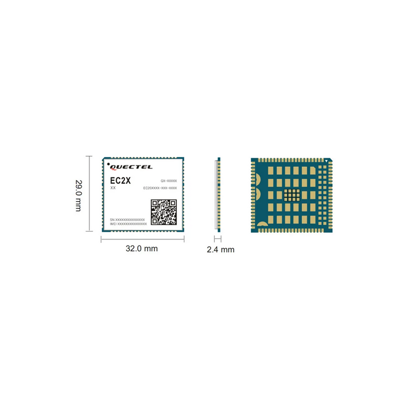 EC25-AUX Modem 4G GPS formato SMD soldar