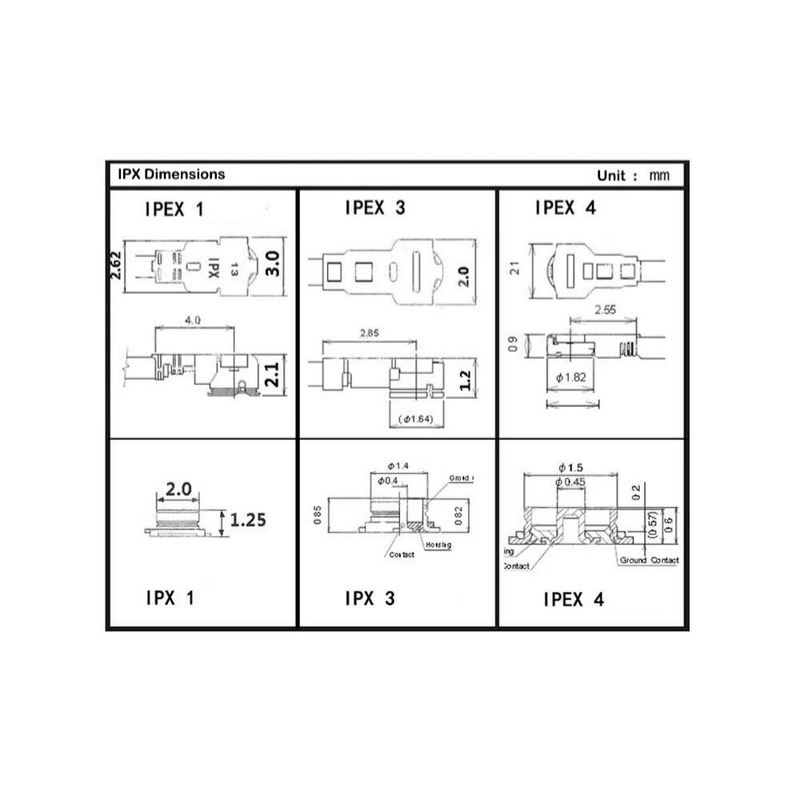 Conector coaxial Pigtail SMA U.FL 20cm Waterproof