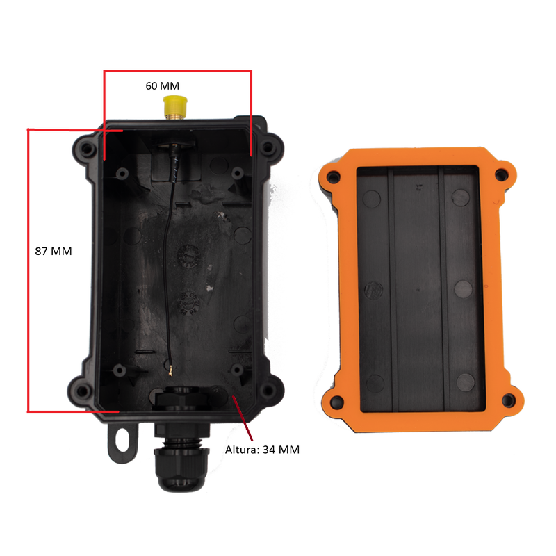 Carcasa Con cable RP-SMA y prensa estopa IP67